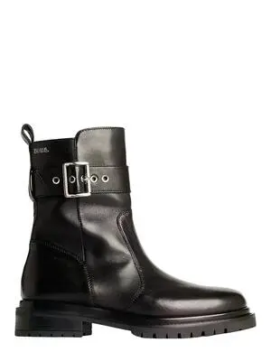 Karl Lagerfeld Logo Lettering Ankle Boots - Black