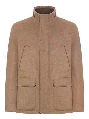 Zegna High-neck Coat - Neutrals