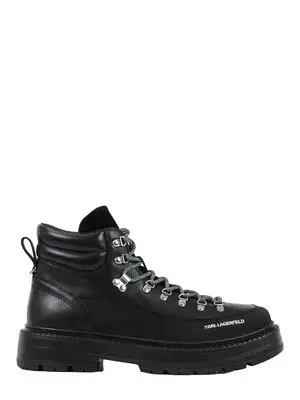 Karl Lagerfeld Miles Lace-up Boots - Black