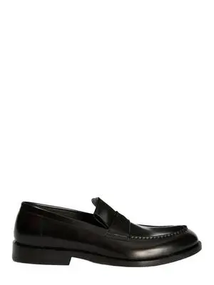 JIL SANDER Leather Loafers - Black