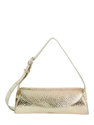 JIL SANDER Small Cannolo Shoulder Bag - Gold