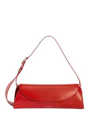 JIL SANDER Small Cannolo Shoulder Bag - Red