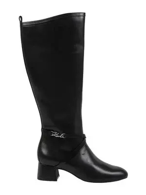 Karl Lagerfeld Bonnie Logo-strap Boots - Black