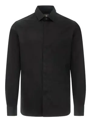 Boggi Milano Long-sleeves Cotton Shirt - Black