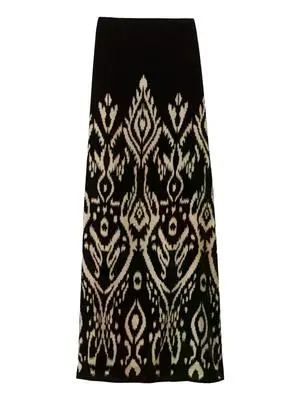Ba&sh Patterned Maxi Skirt - Black