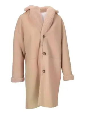 LA ROSE Buttoned Coat - Neutrals