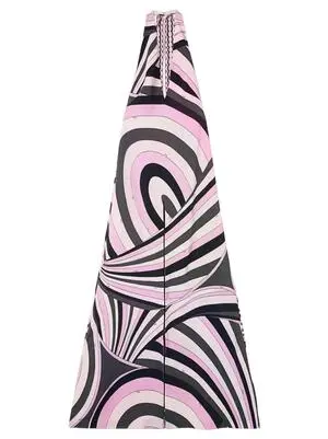 Emilio Pucci Printed V-neck Gown - Pink