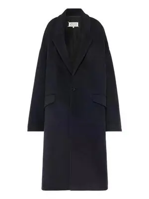MAISON MARGIELA Single-breasted Coat With Pockets - Blue