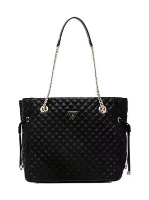 Guess Everlee Quilted Shoulder Bag - Black