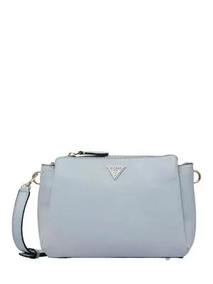 Guess Triangle-logo Crossbody Bag - Blue