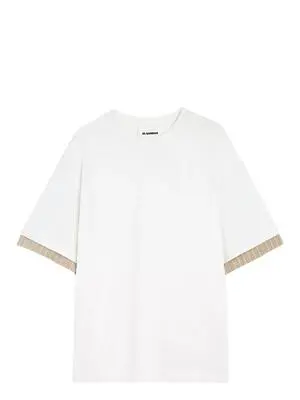 JIL SANDER Striped Double-layer T-shirt - White