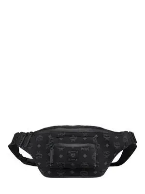 Mcm Fursten Monogram-pattern Belt Bag - Black
