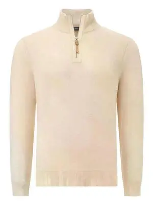 Boggi Milano Half-Zip Sweater Neutrals