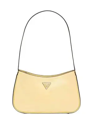 Guess Triangle-logo Shoulder Bag - Yellow