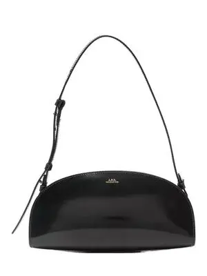 A.p.c. Small Demi-lune Shoulder Bag - Black