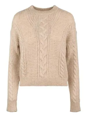 Max Mara Alpaca-blend Boxy Sweater - Beige
