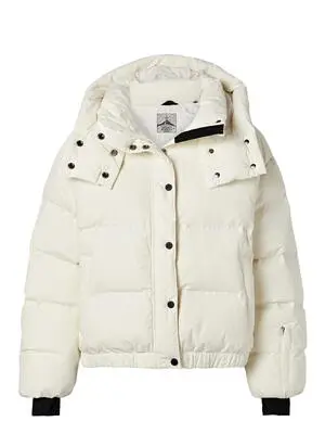 Perfect Moment Polar Flare Hooded Down Ski Jacket - White