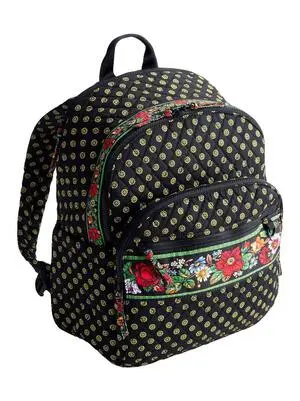 VERA BRADLEY Bancroft Backpack In Vibrant Black - Black/yellow