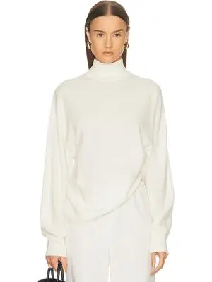 EAVES Allma Asymmetric Knit Sweater - Eggshell