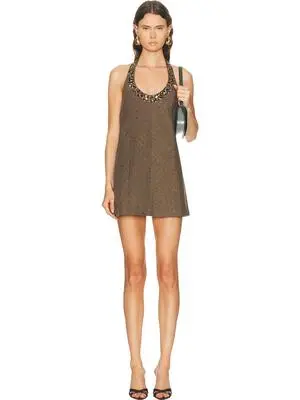 SIEDRES Zhen Halterneck Mini Dress - Black & Beige