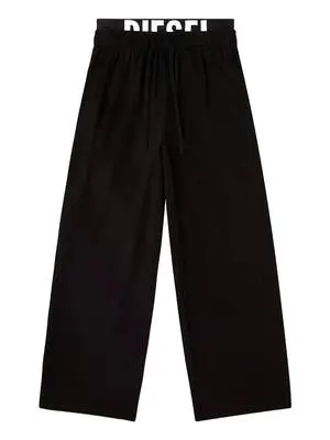 DIESEL® Logo-print Trousers - Black