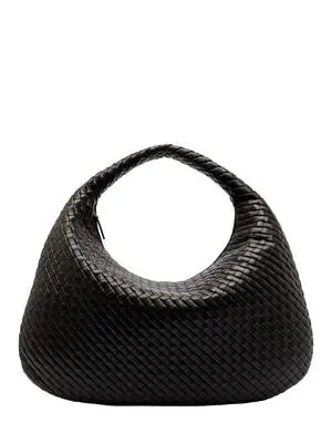 Bottega Veneta Maxi Veneta Large Shoulder Bag Brown
