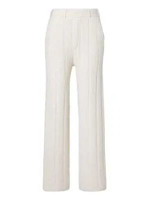 LISA YANG Ebba Low-rise Wide-leg Cashmere Pants - Beige