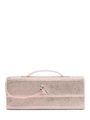 Bottega Veneta Andiamo Small Embellished Leather Clutch - Pink