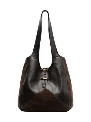 Chloé Chloé Chloé Balloon Medium Leather And Suede Shoulder Bag Brown