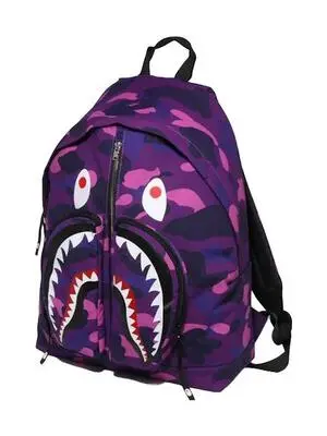 A BATHING APE Abc Camo Shark Daypack - Purple