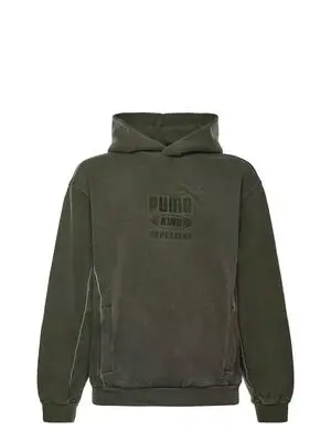 PUMA Logo-embroidered Hoodie - Green