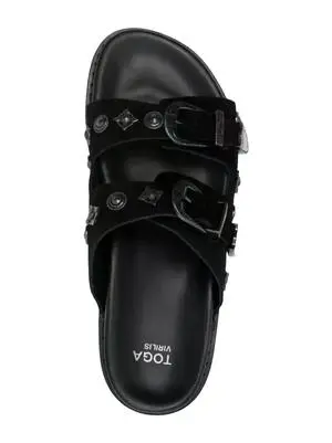 TOGA VIRILIS Buckle Sandals - Black