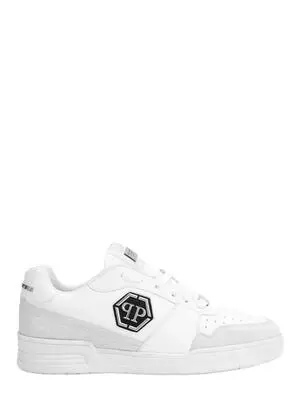 Philipp Plein P-force 78 Leather Sneakers - White