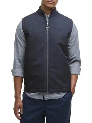 Barbour Dryburn Mixed Media Vest - Navy