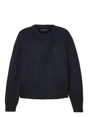 ALLSAINTS Relaxed-fit Wool-blend Jumper - Ink Blue