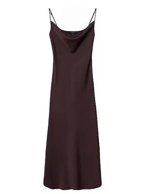 ALLSAINTS Hadley Cowl-neck Midi Dress - Oxblood Red