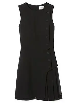 Claudie Pierlot Sleeveless Pleated Mini Dress - Black