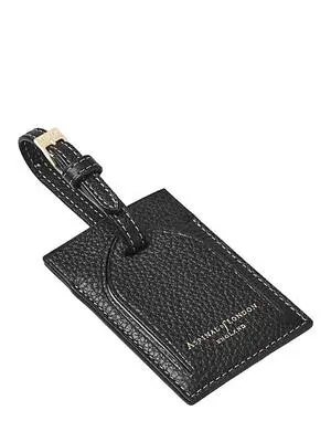 ASPINAL OF LONDON Hudson Leather Luggage Tag - Black