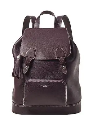 ASPINAL OF LONDON Hudson Medium Leather Backpack - Wine