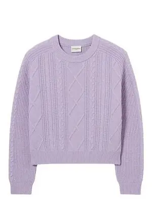 Claudie Pierlot Jacquard Wool And Cashmere-blend Jumper - Light Purple