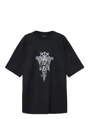 ALLSAINTS Swords Graphic-print Relaxed-fit Cotton T-shirt - Washed Black