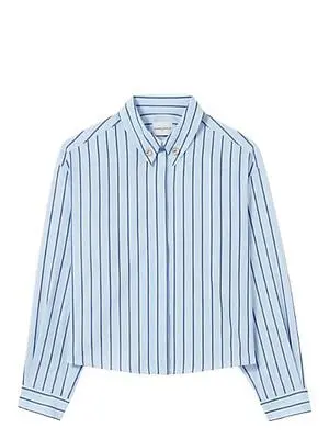 Claudie Pierlot Striped Boxy-fit Cotton Shirt - Multicolored