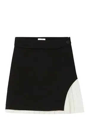 Claudie Pierlot Colour-block Pleated Mini Skirt - Dual-color