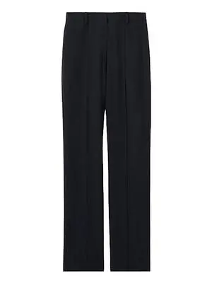Claudie Pierlot Slim Leg High-rise Woven Trousers - Navy