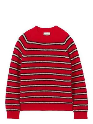 Claudie Pierlot Striped Mohair-blend Jumper - Red