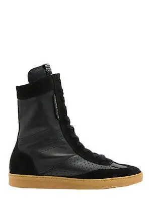 ALLSAINTS Louise Leather High-top Trainers - Black
