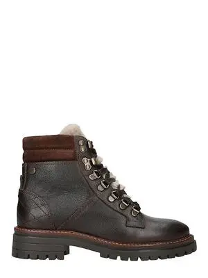 Barbour Bamburgh Leather Hiker Boots - Dark Brown