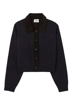 Claudie Pierlot Collared Wool-blend Cardigan - Dual-color