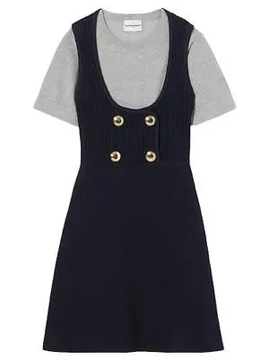 Claudie Pierlot Stretch-knit Mini Dress - Dual-color