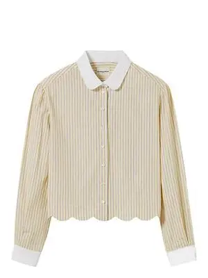 Claudie Pierlot Striped Cotton Shirt - Multicolored